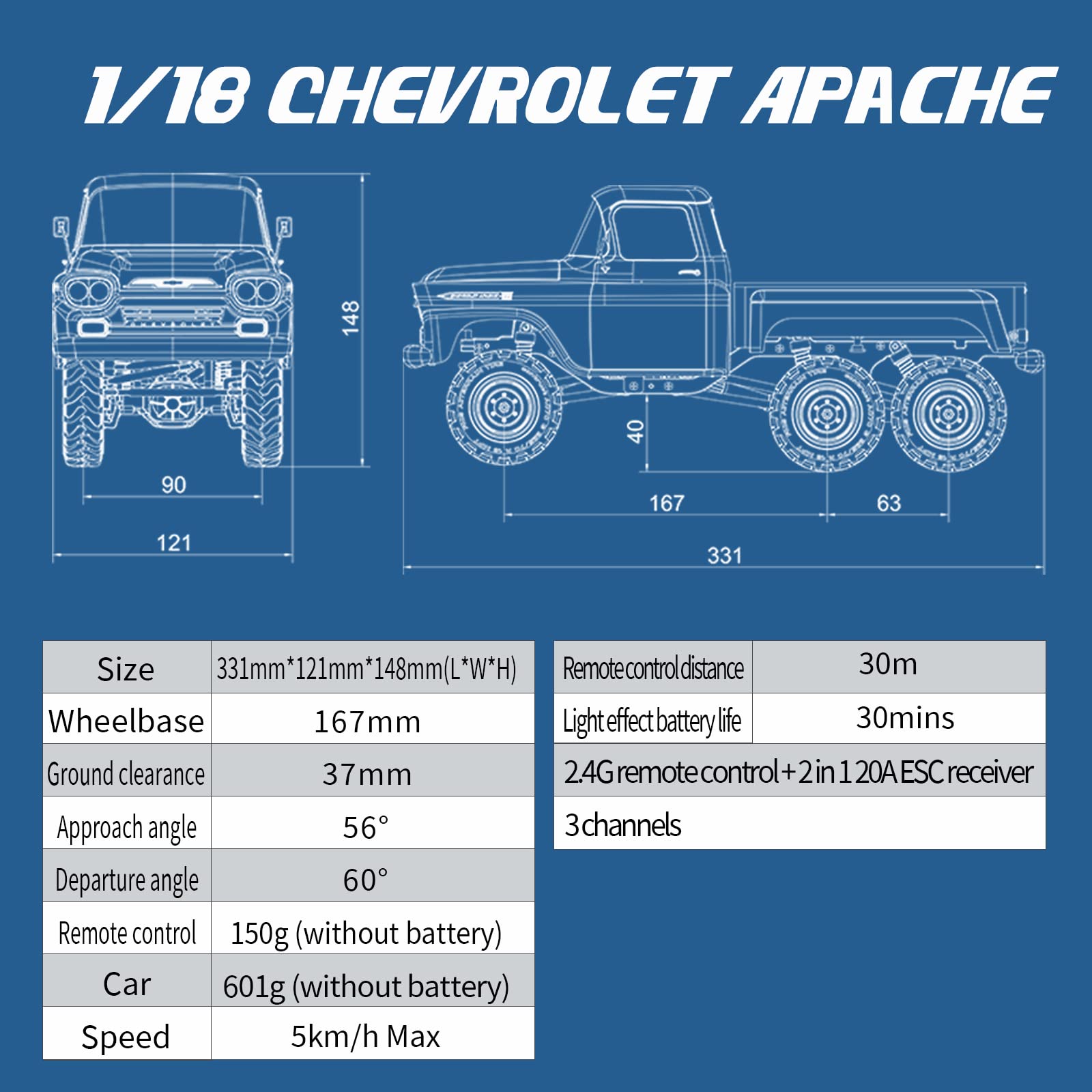 EAZYRC car (Apache)