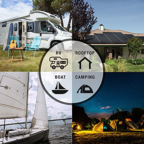 ExpertPower 100 Watt 12 Volt Monocrystalline Solar Panel, Compact Design 40.16 X 20.08 X 1.38 in, High Efficiency Module PV Power for Battery Charging Boat, Caravan, RV, Off Grid Applications