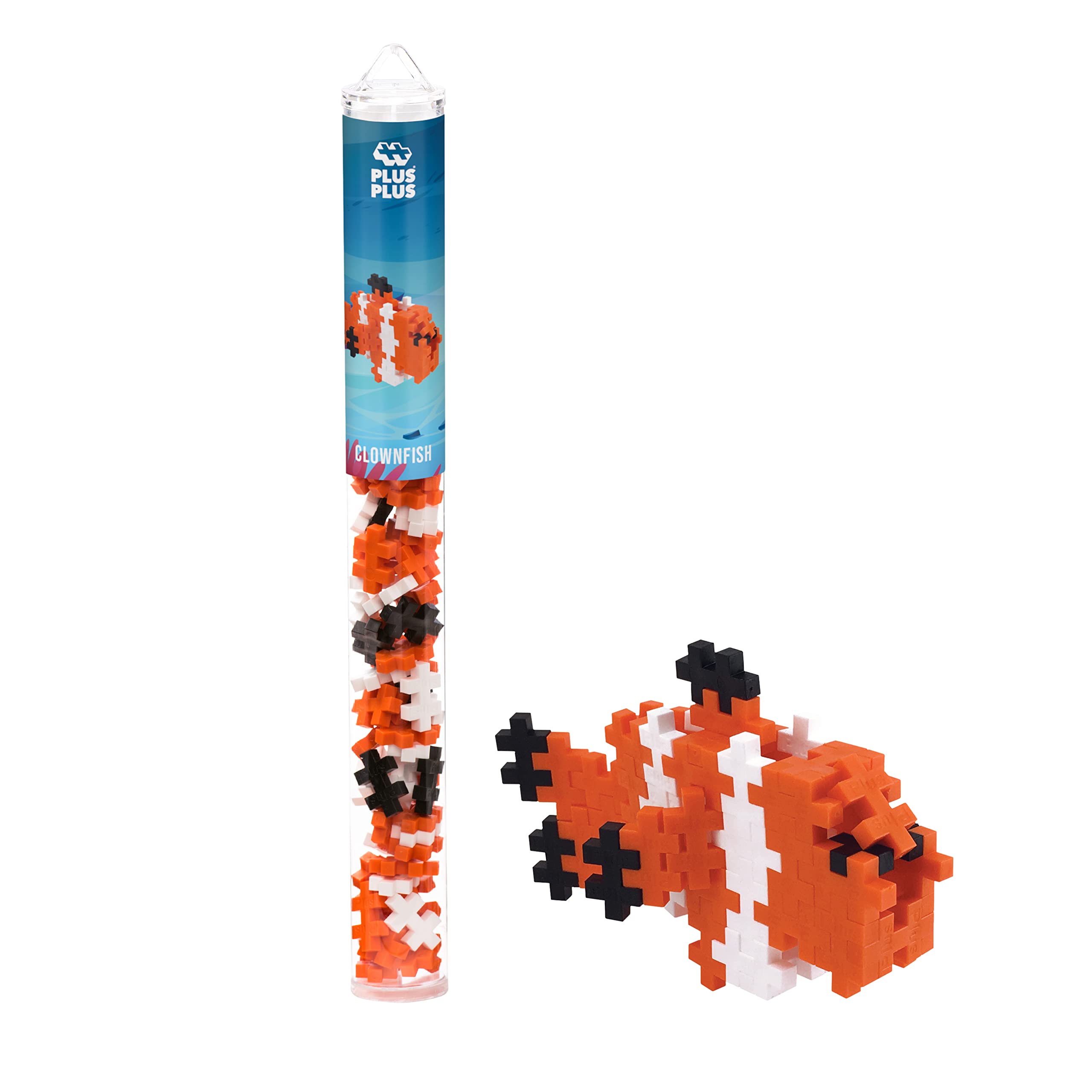 PLUS PLUS Building Block Playset Kit, Themed Figures 3D Puzzle, Fun Stem Toys for Kids, 350 Mini Interlocking Pieces - 5 Tube Bundle, Ocean