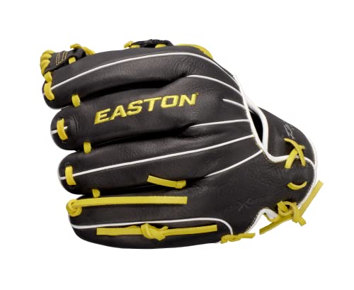 Easton | FUTURE ELITE Baseball Glove | 11" | I-Web | Right Hand Throw | Black/Yellow
