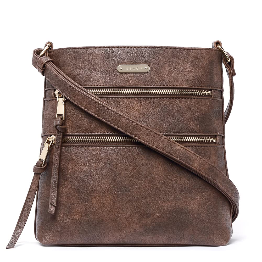 CLUCI Crossbody Purses for Women, Zipper Pocket Adjustable Strap, Soft Leather Women's Shoulder Handbags