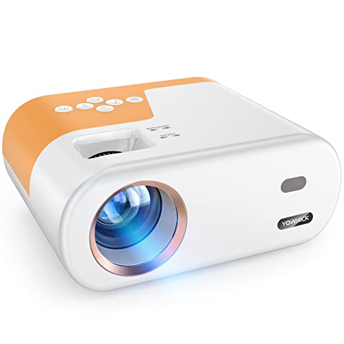 Mini Projector, Native 1080P Portable Outdoor Projector, YOWHICK Movie Projector 4K Supported, Video Projector with HDMI, USB, AV and Aux Ports for Laptop, TV Stick, PS5, Switch, Smartphone