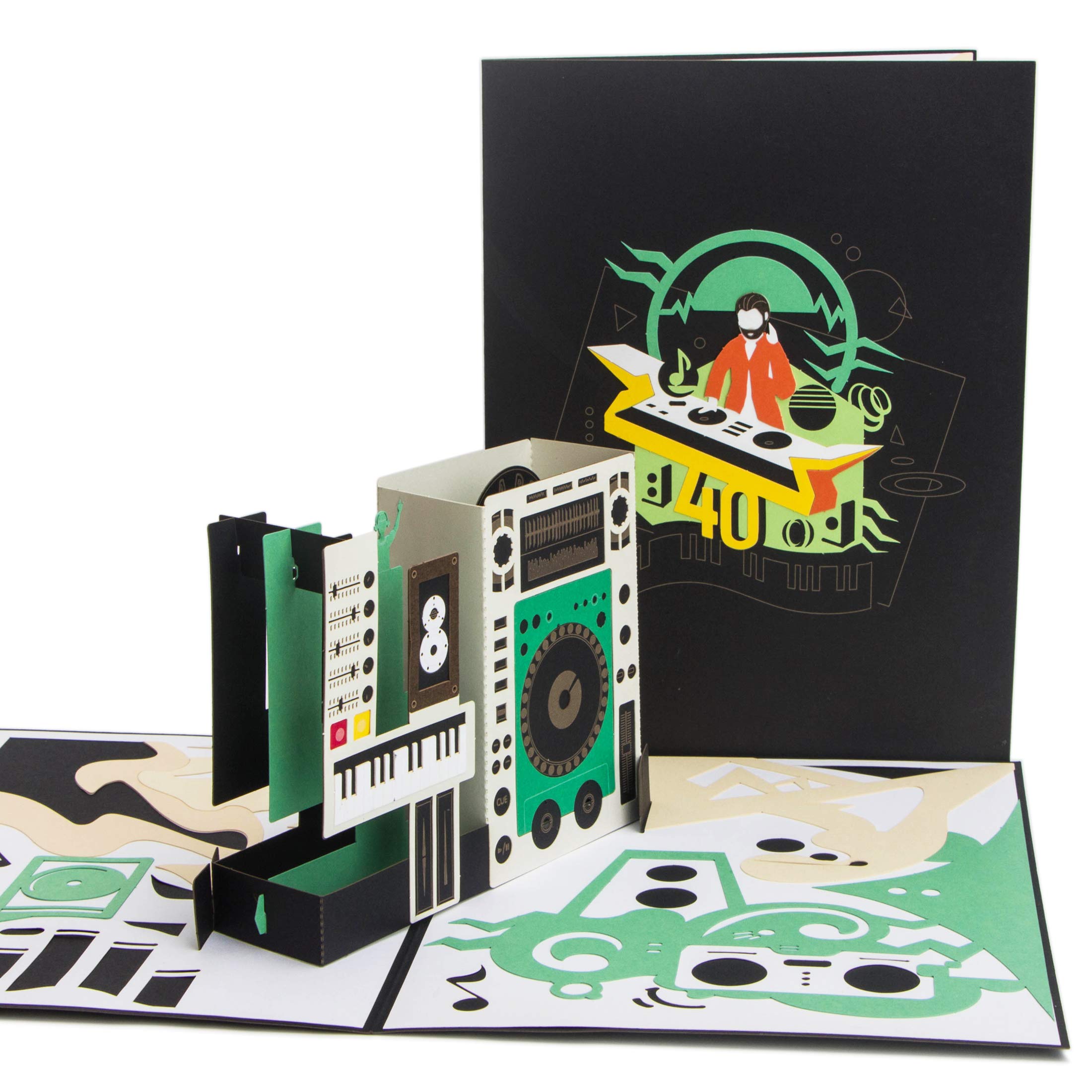 Ribbli 40th Birthday Party Handmade 3D Pop Up Card,Greeting Card,Happy Birthday Card,40 Birthday card,with Envelope