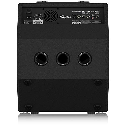 BUGERA BXD15 1000 Watt Bass Amplifier with Original 15" Turbosound Speaker, MOSFET Preamp, Compressor and DYNAMIZER Technology, Black