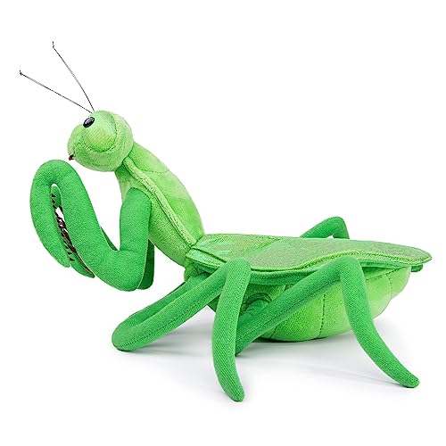 Large Green Mantis Plush Toy - Realistic Mantis Stuffed Animals 15in, Lifelike Soft Big Wings Insect Weigted Toys, Simulation Mantis Plushie Model Toy, Unique Plush Gift Collection for Kids