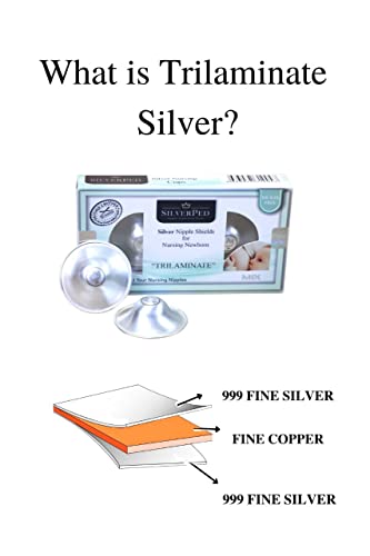 SilverPed 999 Silver Nursing Cups, Silver Nipple Shield, Soothe and Protect Sore Nipples, Silver Nipple Covers Breastfeeding, Silver Nipple Cups, 2 Pieces
