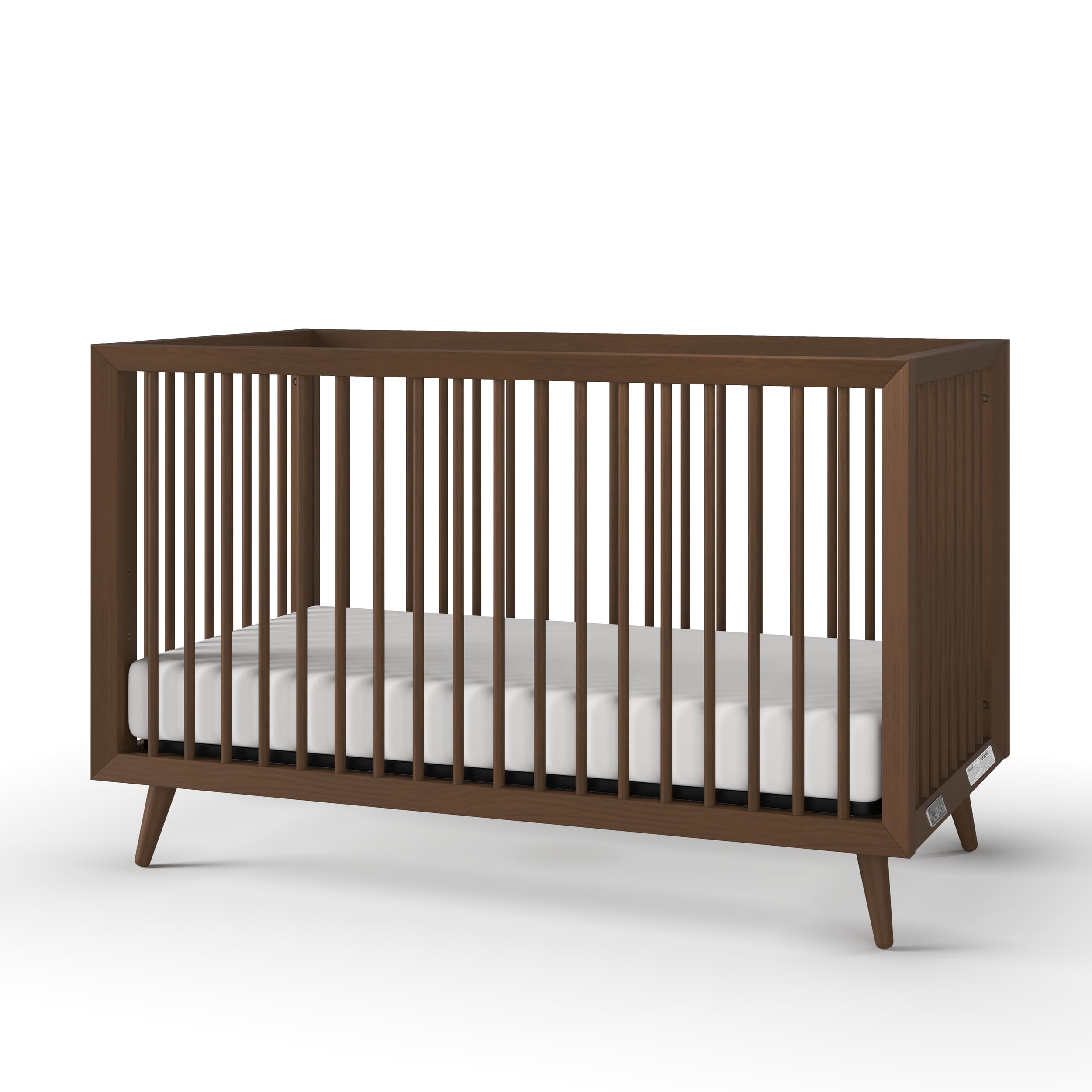 Child Craft Cranbrook 4-in-1 Convertible Crib, Baby Crib Converts to Day Bed, Toddler Bed and Full Size Bed, 3 Adjustable Mattress Positions, Non-Toxic, Baby Safe Finish (Toasted Chestnut)