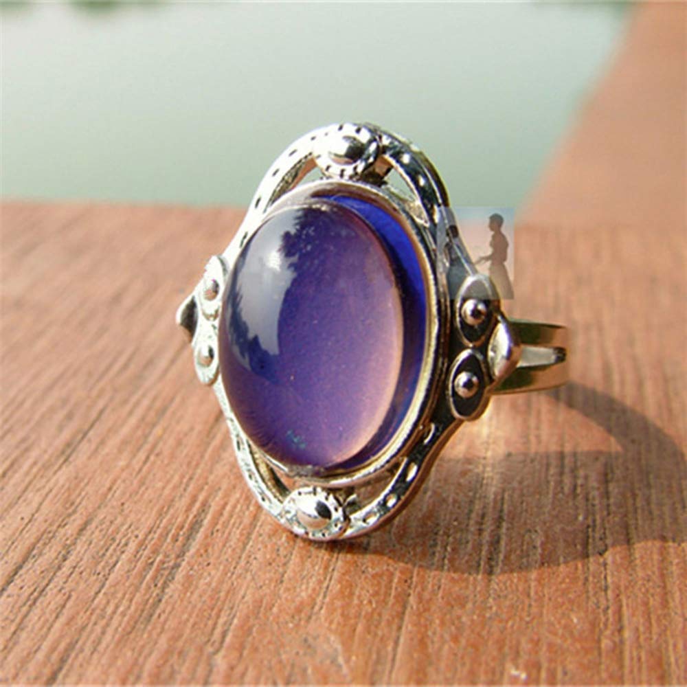 Color Changing Mood Ring Retro Rings Adjustable Ring Band for Expand A Woman's Jewelry Creative and Exquisite Workmanship