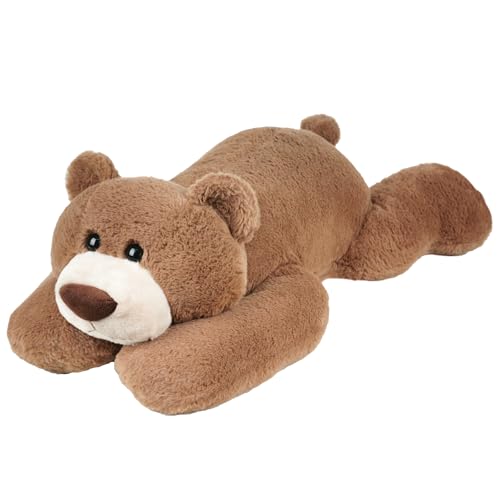 CSVBTRF 3.5 lbs 23" Bear Weighted Stuffed Animal - Hugging Pillow for Kids, Brown Plush Toy(Brown, 23")