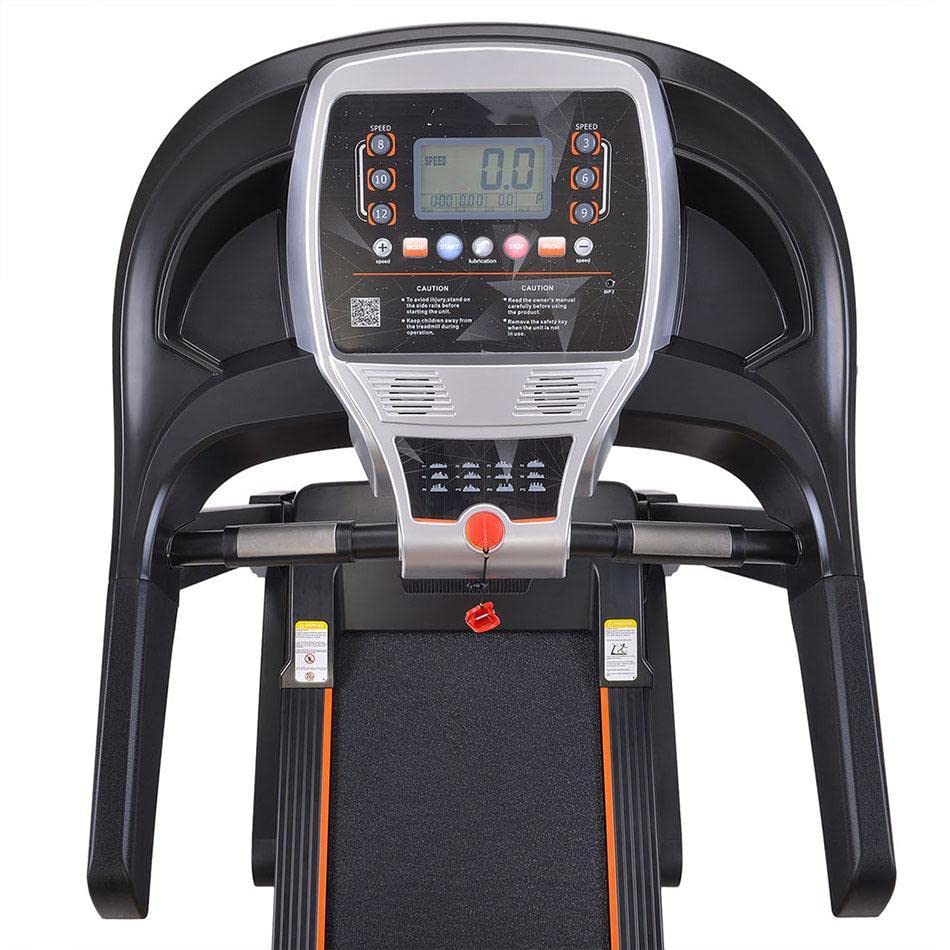 Electric Treadmill with Manual Incline, Treadmill with Long Wide Running Belt, 300 lbs Weight Capacity