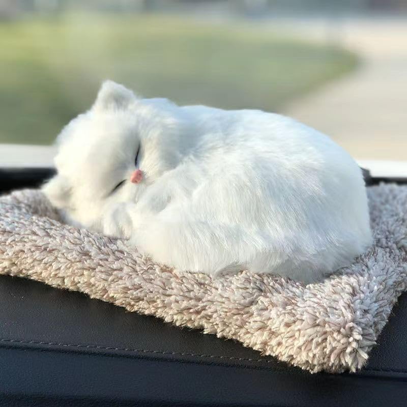 Creative Activated Carbon Emulation Dog For Automobile Accessories, Simulated Pet Car Dashboard Ornaments, Cute Plush Cat and Dog Ornaments Car Interior Car Purifier Home Decor (A)