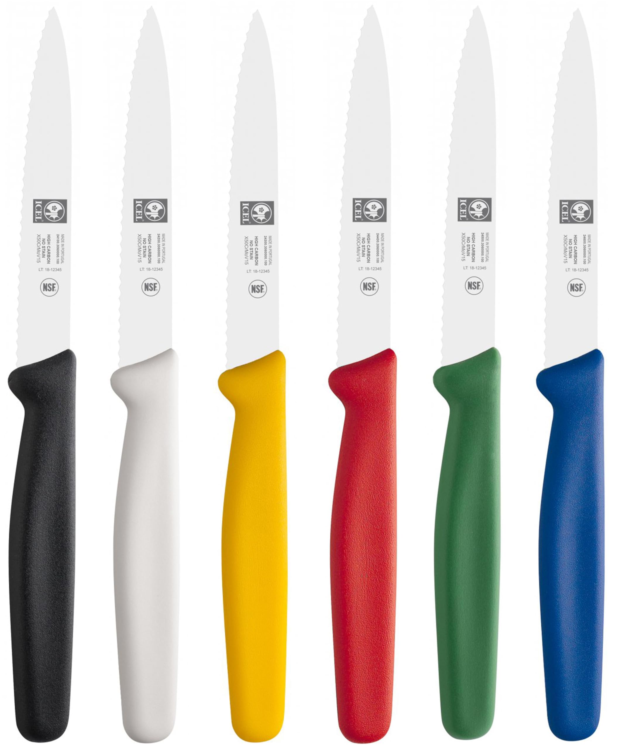 Light 'n' Mighty Paring Knives Set – Serrated Paring Knife Set of 6 – Stainless Steel Kitchen Paring Knives – Small Kitchen Knives for Meal Prep – 4-inch Blade Sharp Paring Knives