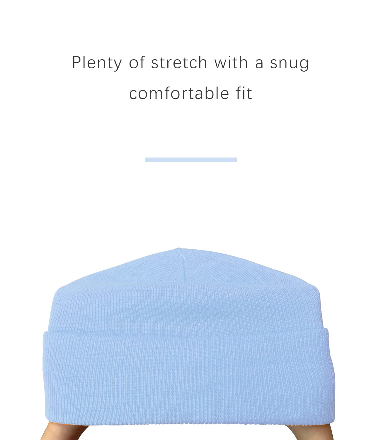 ecodudo Acrylic Hats Beanie for Women Men Knit Soft Slouchy Warm Cuffed Beanies Hat (White)