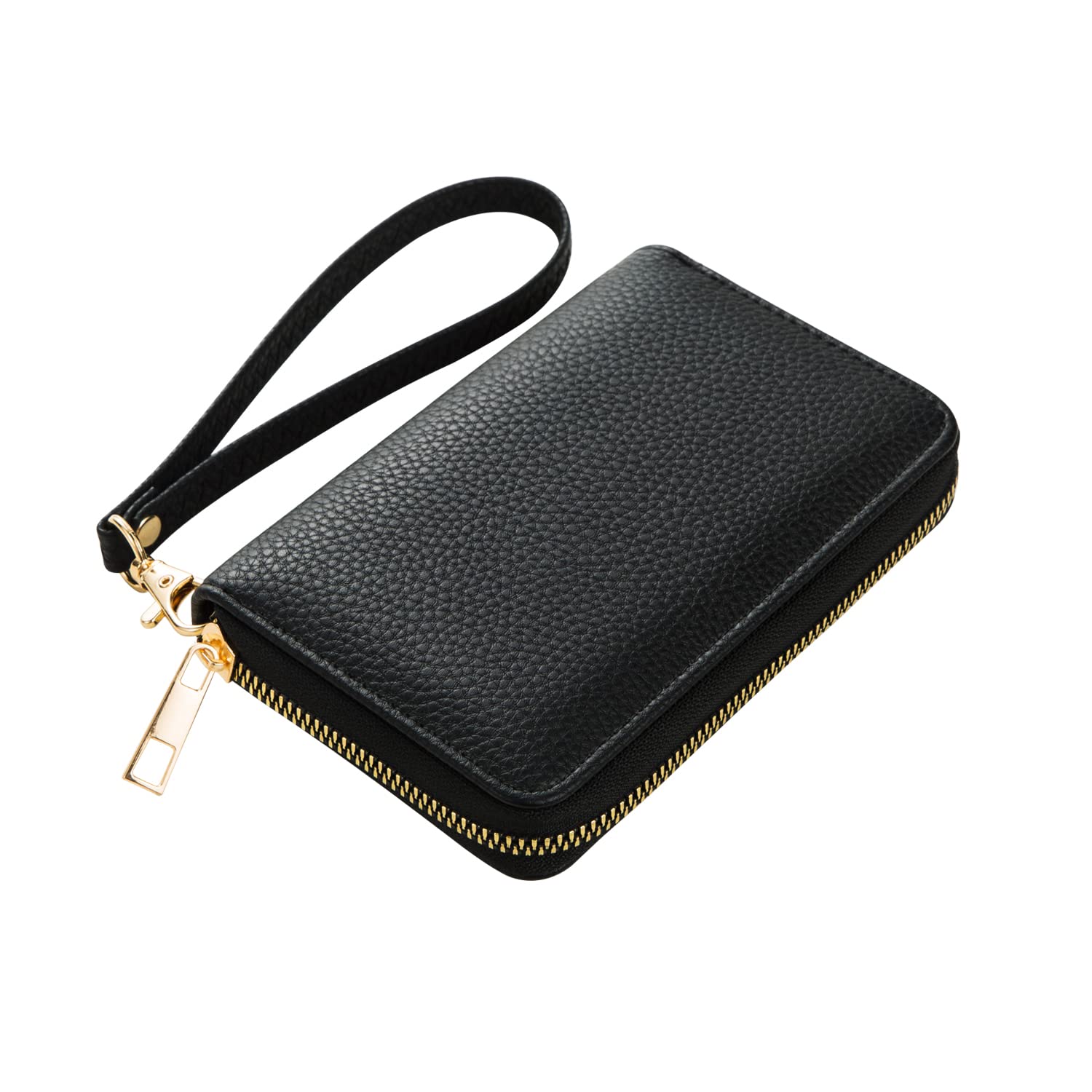 FACAI RFID Wallet Women, Small Wallet for Women, Credit Card Holder, Wristlet Wallet for Women with ID Window Black
