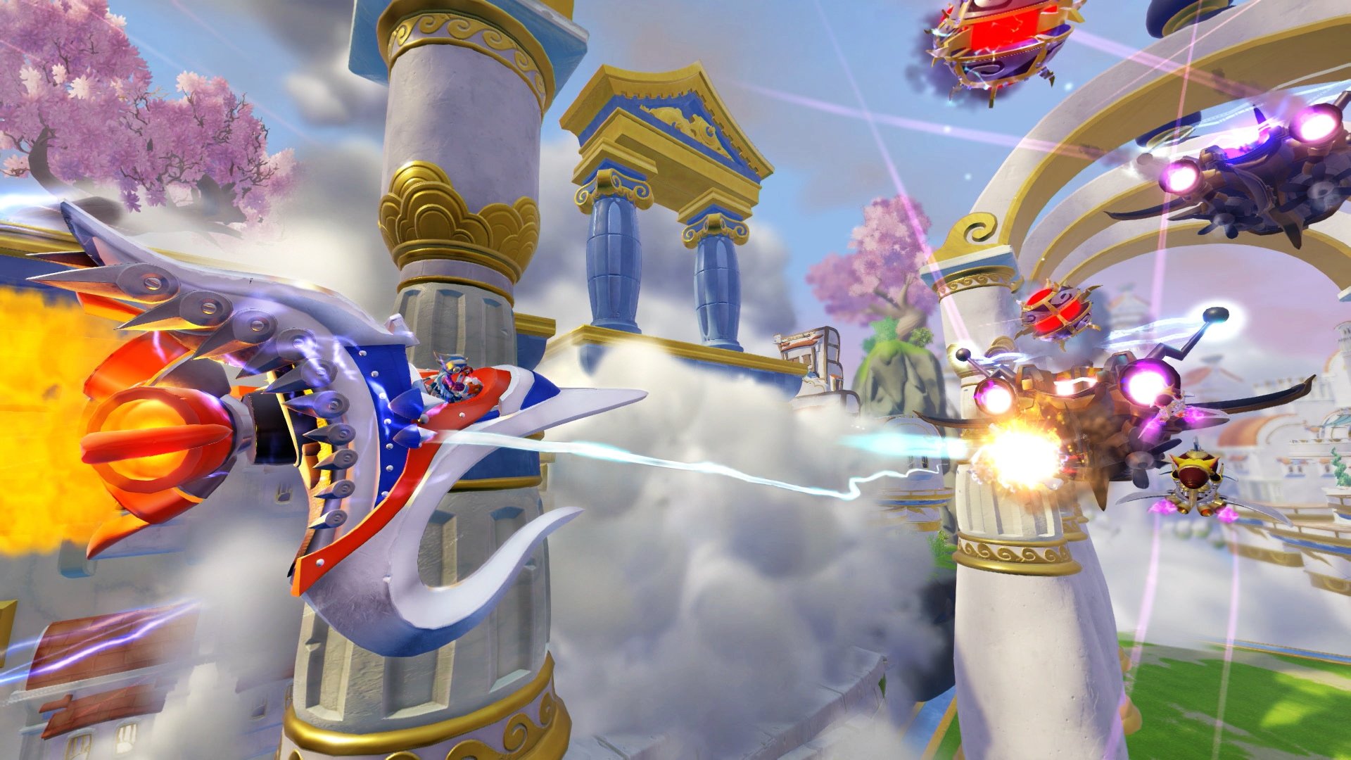 Skylanders Superchargers characters figures with bonus micro comic bundle. Birthday Bash Big Bubble Pop Fizz, Lava Lance Eruptor, Sky Slicer, Splat, Big Bubble Pop Fizz and Elite Zook.