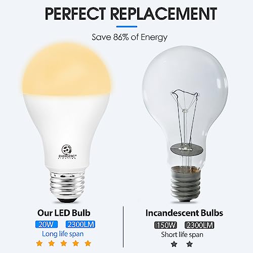 ENERGETIC SMARTER LIGHTING A21 LED Bulb 150 Watt Equivalent, Super Bright Light Bulb, Soft White 2700K, Non-Dimmable, 2300lm, Brightest LED Bulbs, UL Listed, 2-Pack