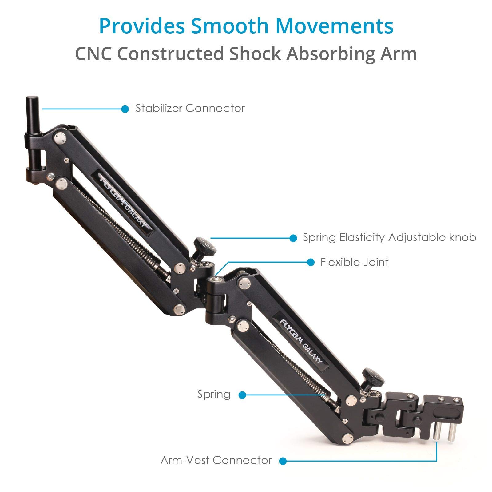 FLYCAM Galaxy Dual Arm and Vest Body Mounted Steadycam for Handheld Stabilizer for Video Camera Camcorder up to 10kg/22lbs (GLXY-AV)