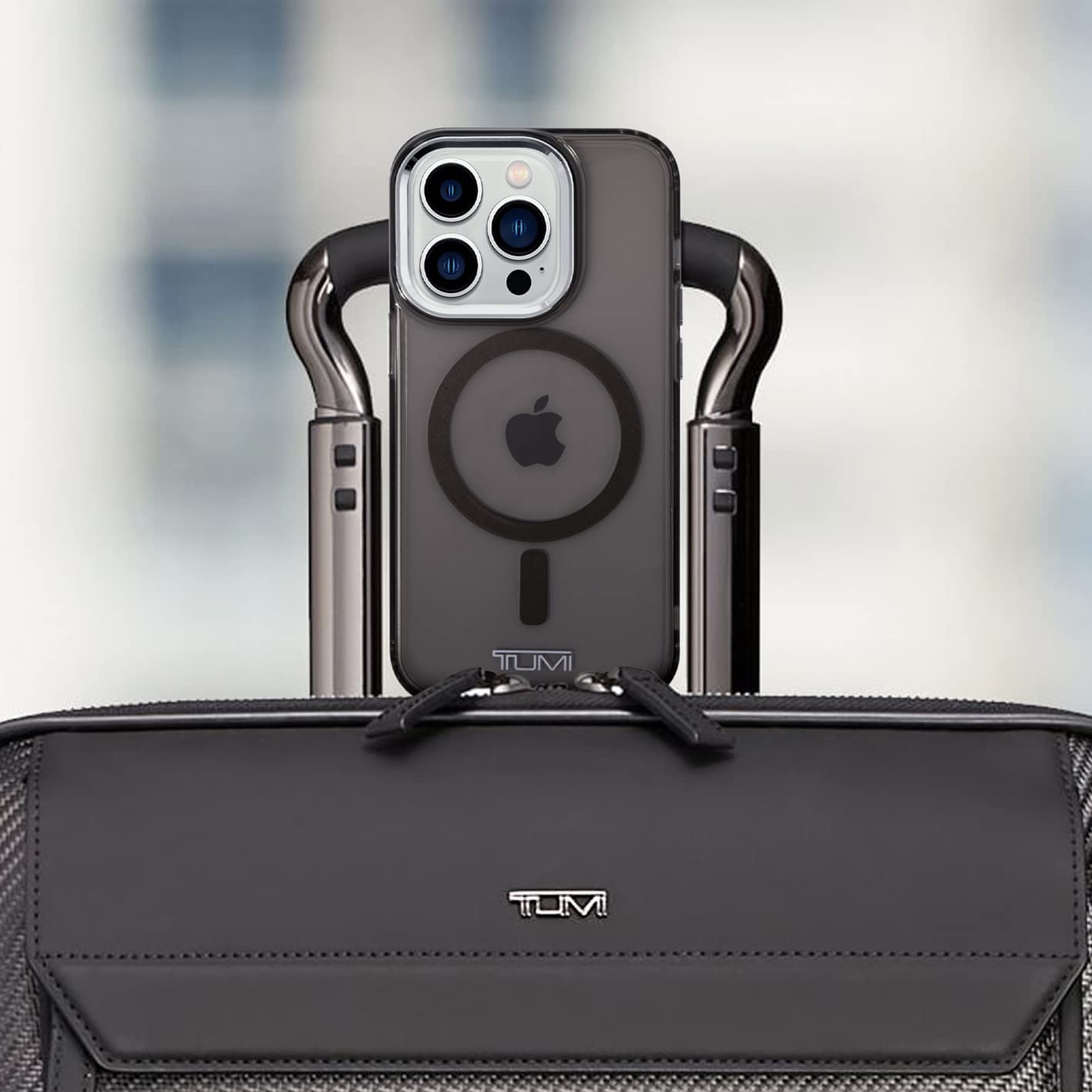 CG MOBILE TUMI Phone Case for iPhone 14 Pro Max in Clear Black MagSafe Compatible Case, Real Protective & Transparent Anti-Scratch Cover with Easy Snap-on, Shock Absorption & Signature Logo