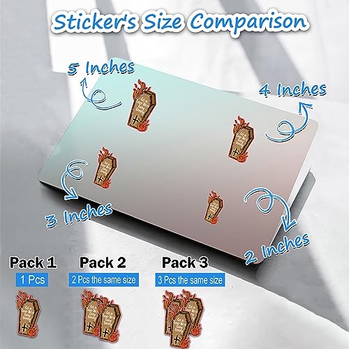 Miraki Get in Loser We're Going Sinning Coffin Sticker, Coffin and Flames Sticker, Style Coffin Sticker, Water Assitant Die-Cut Booktok Decals for Laptop, Phone, Water Bottles, Kindle Sticker