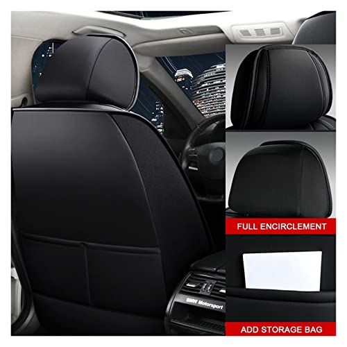 EBEBE Leather Car Seat Covers Compatible with DS All Models DS DS3 DS4 DS6 DS4S DS5 Auto Styling Car Accessories Auto Cushion (Color : Black Luxury)