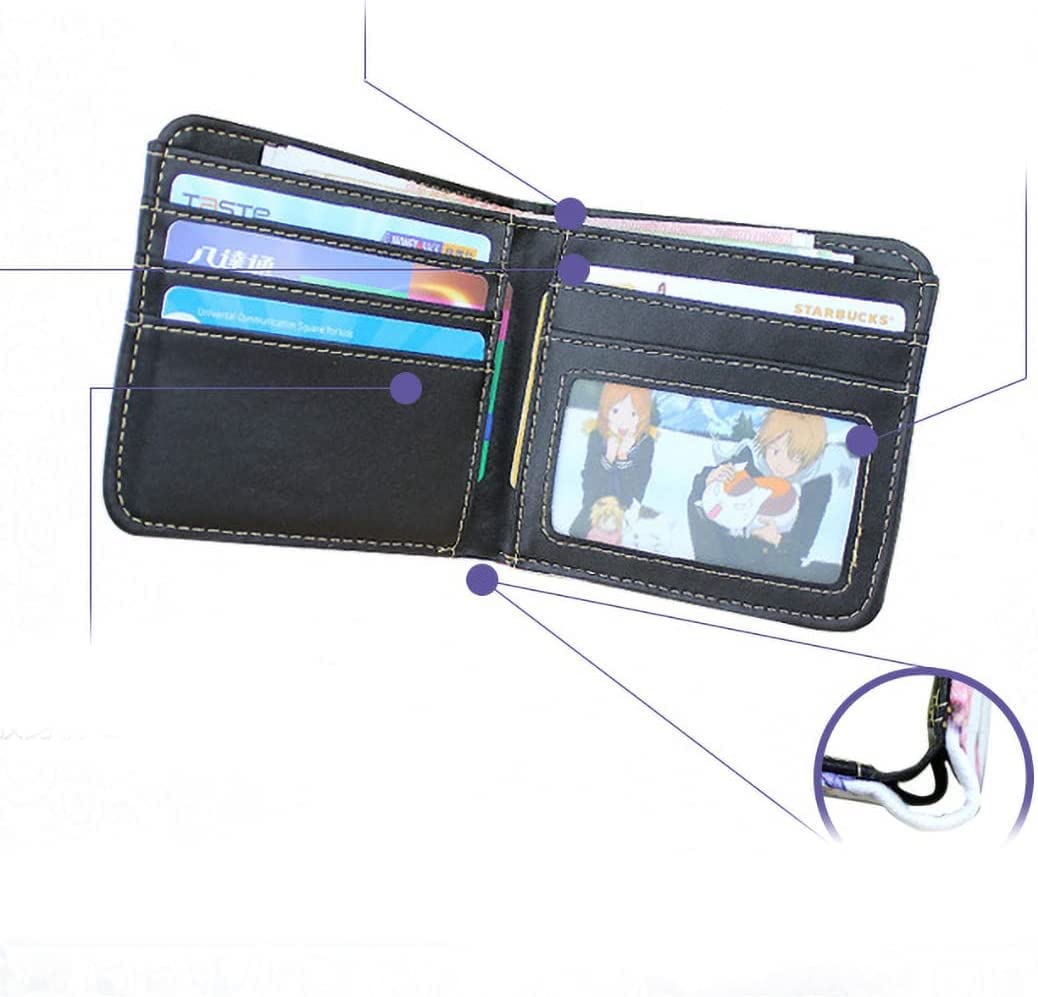 ECTOZ for Genshin Impact Wallet Pu Short Section Folded Colorful Printed Card Bag Kaedehara Kazuha Men and Women Coin Purse