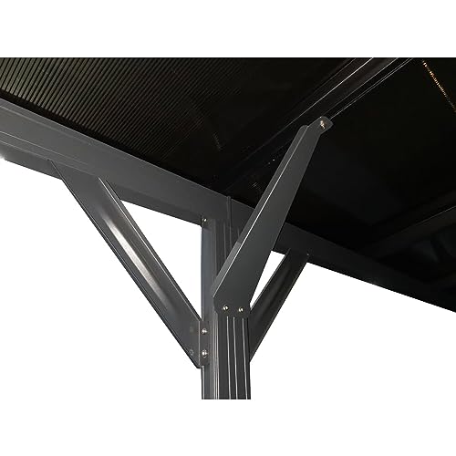 Hanover 19-Ft. x 10-Ft. Aluminum Arch-Roof Carport with Opaque Polycarbonate Roof Panels