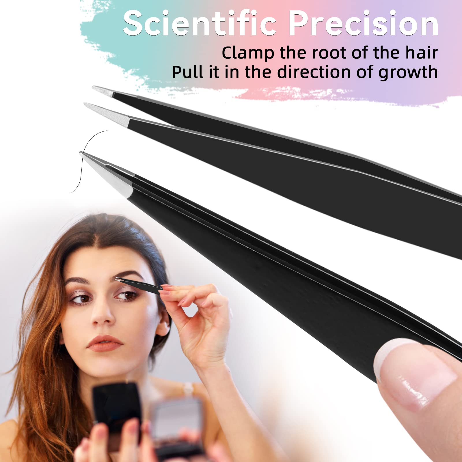 FACEMADE 8 PCS Tools, 5 PCS Tweezers Set with Scissors and Eyebrow Razor, 3 PCS Nail Clippers Set, Help to Keep Daily Clean Routine