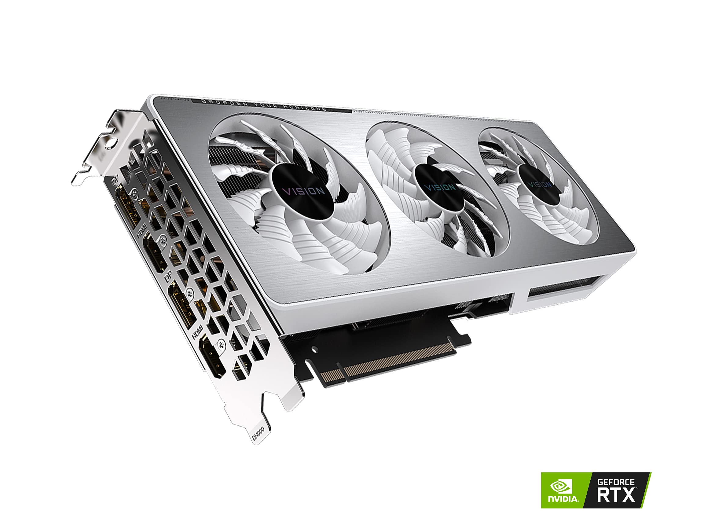 GIGABYTE GeForce RTX 3060 Ti Vision OC 8G Graphics Card, WINDFORCE 3X Cooling System, LHR, 8GB 256-bit GDDR6, GV-N306TVISION OC-8GD REV2.0 Video Card (Renewed)