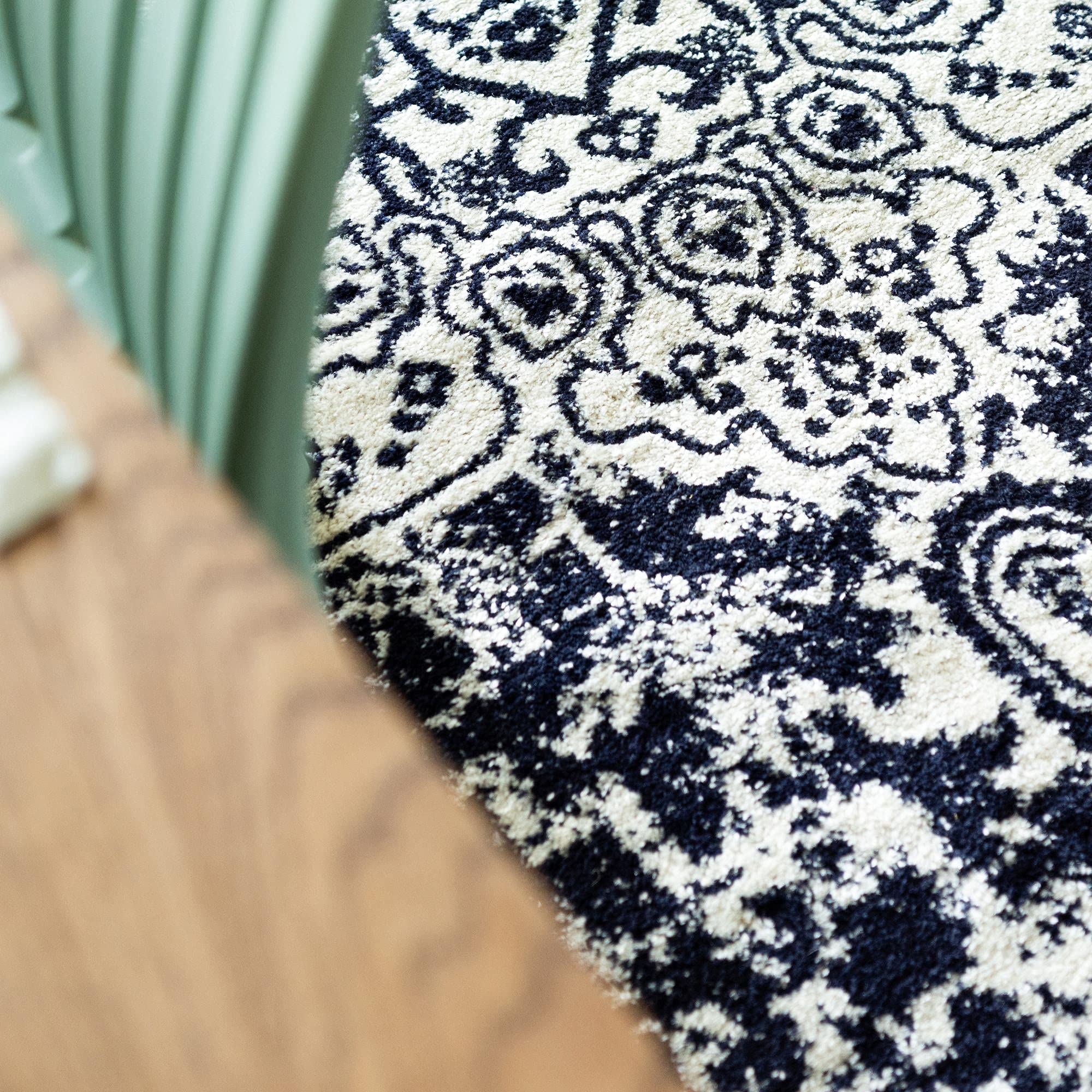 Rugs.com Arlington Collection Rug – 10' x 14' Blue Medium-Pile Rug Perfect for Living Rooms, Large Dining Rooms, Open Floorplans
