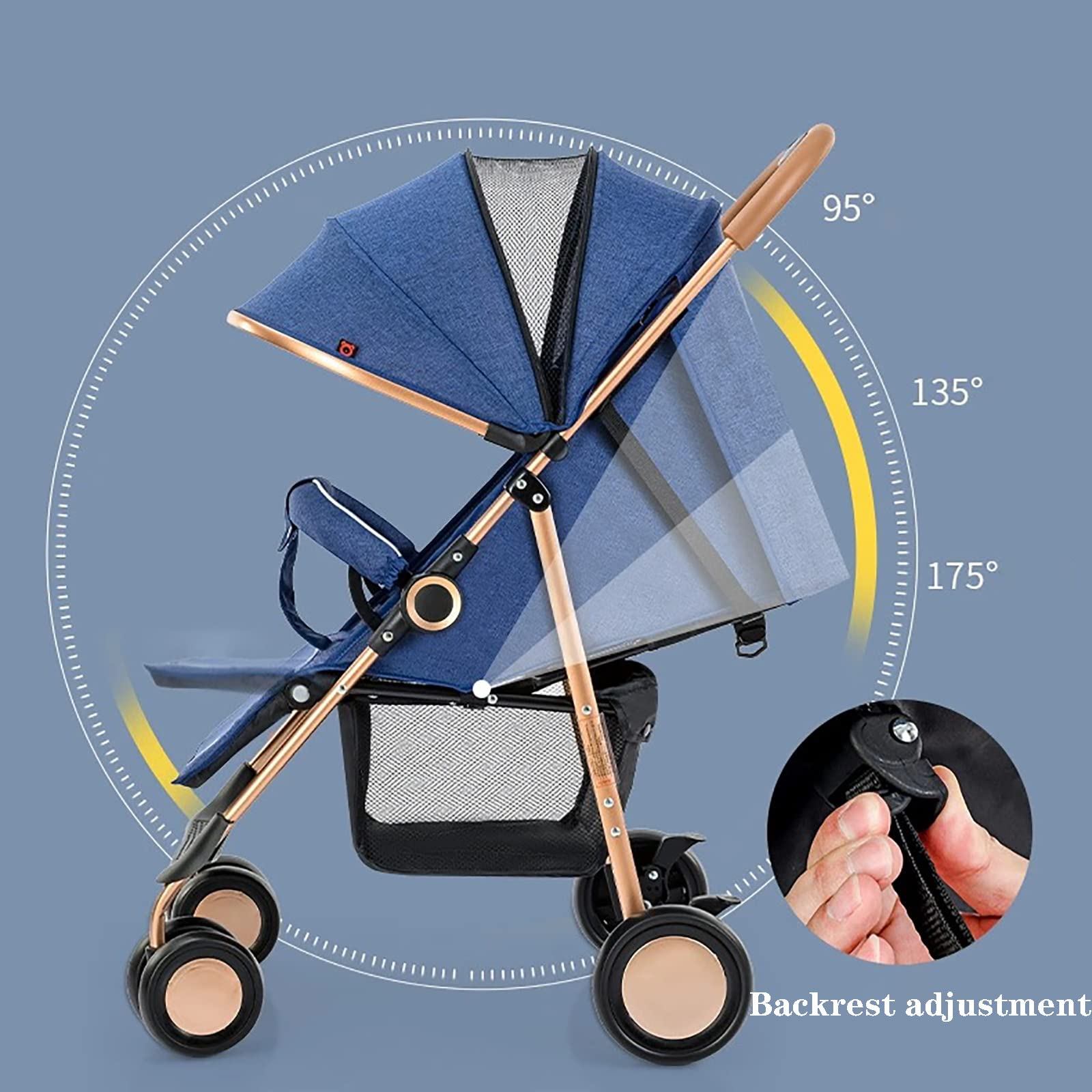 Foldable Stroller, 2 in 1 Stroller with Cradle Mode to Explore More as a Family - Toddler Stroller with Reversible Stroller Seat - Compatible with Travel System (Purple),Purple