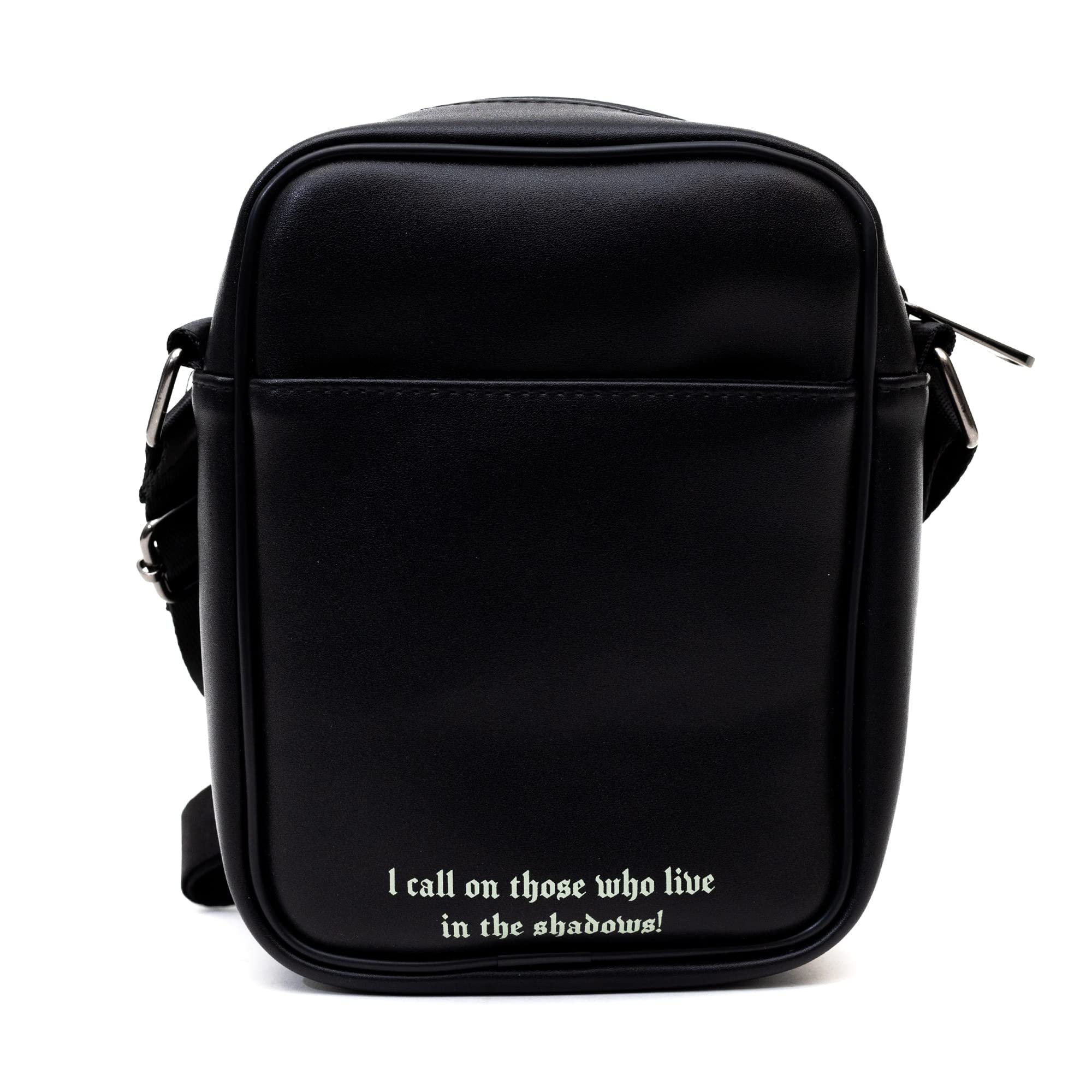 Disney Bag, Cross Body, Disney Sleeping Beauty Villain Maleficent Pose and Quote, Black, Vegan Leather