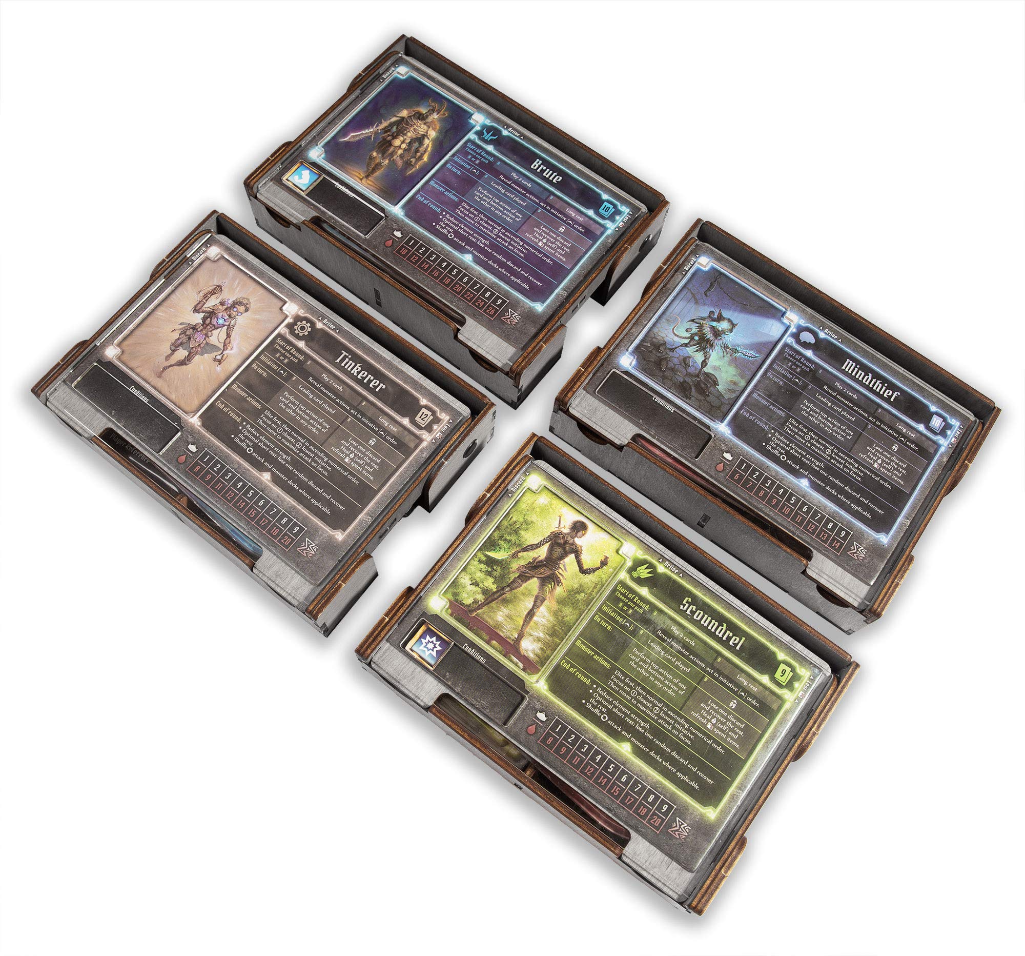 SMONEX Wooden Organizer Compatible with Gloomhaven Board Game - Box Suitable for Storage All Gloomhaven Expansions - Insert and Storage Suitable for Gloomhaven (Gray)