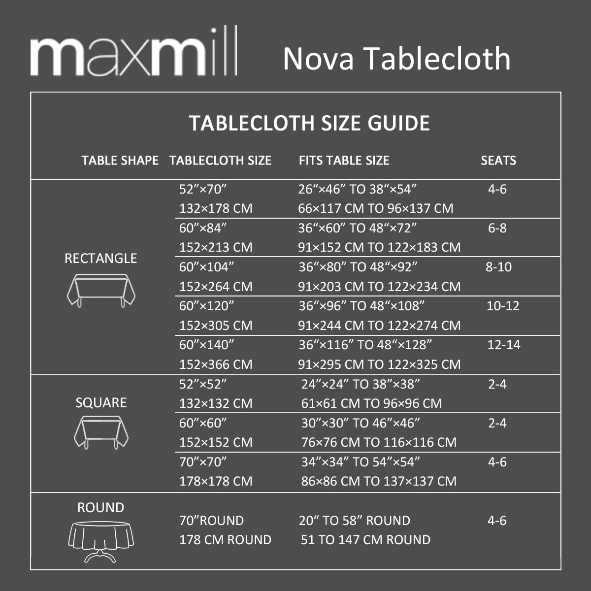 maxmill Rectangle Textured Tablecloth Waterproof Spillproof Wrinkle Free Table Cloth, Kitchen Dining Tabletop Thanksgiving Decoration, Table Cover for Outdoor and Indoor, 52 x 70 Inch, Rust