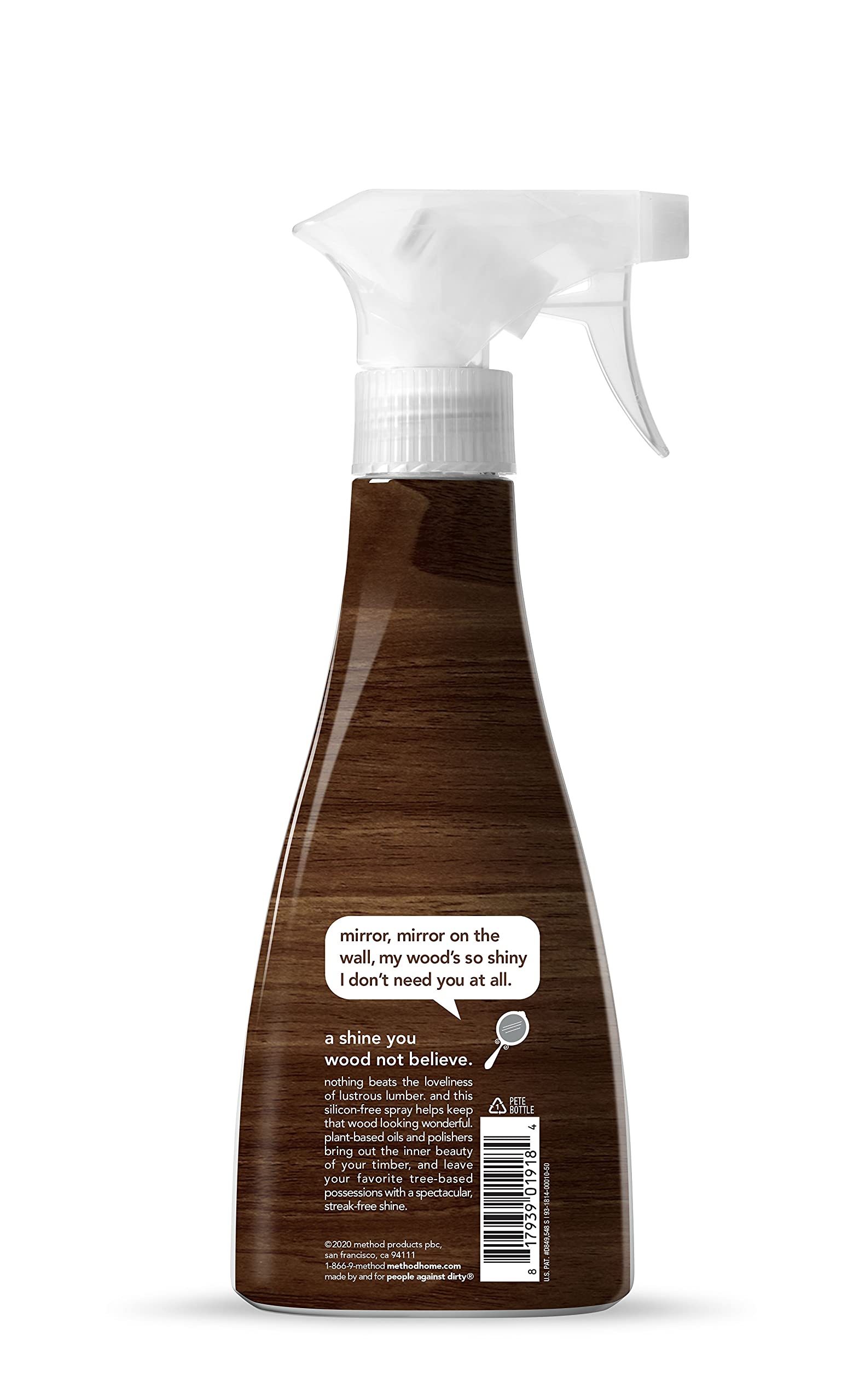 Method Wood Polish, Almond, For Wood Surfaces, Furniture and Cabinets, 14 Ounces (Pack of 6)