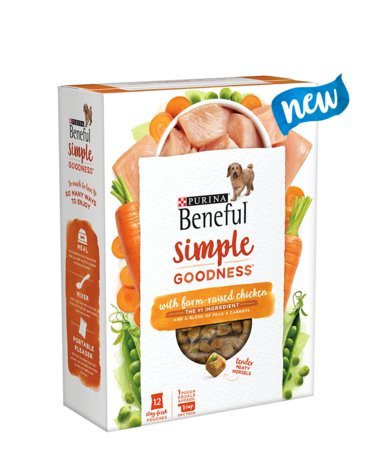 Purina Beneful Simple Goodness,with Farm-Raised Chicken 12 Stay Fresh Packs