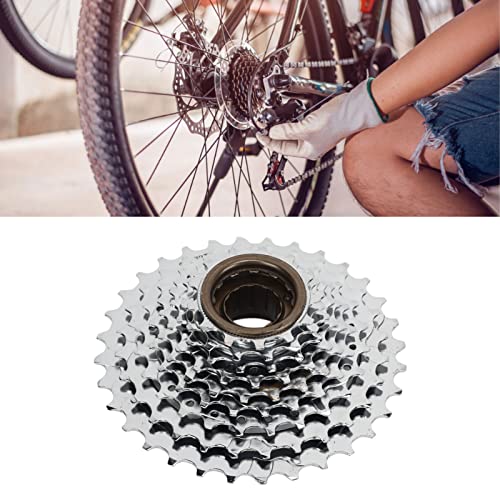 DAUERHAFT Bike Flywheel, 9 Speed Rotary Freewheel Accurate Tooth Shape High Strength Hollow Hardening Technology for Mountain Bikes