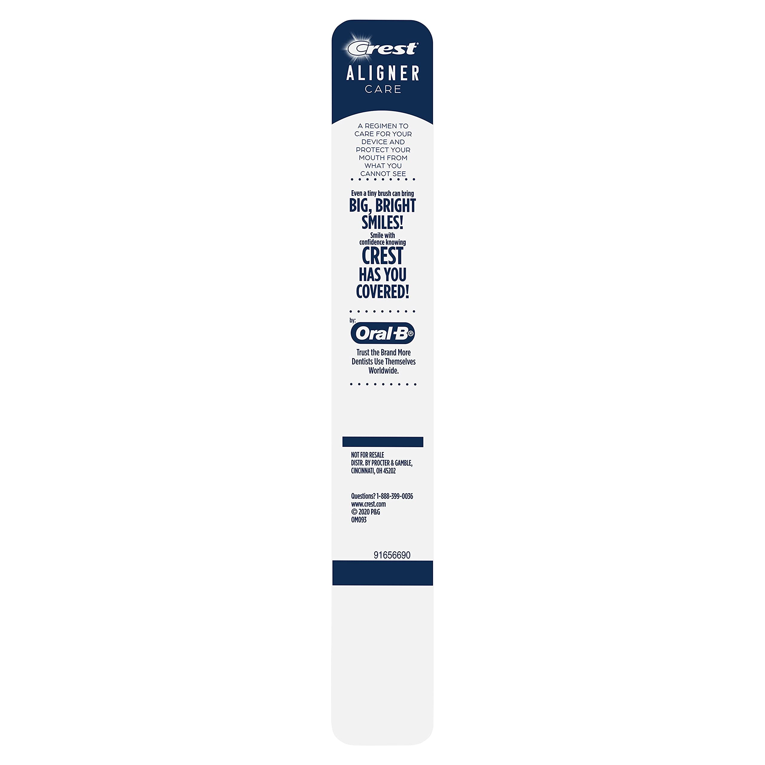 Crest Aligner Care Clean & Clarify Kit, Brush and 1.6 oz Cleansing Gel for Aligners, Retainers, Mouthguards