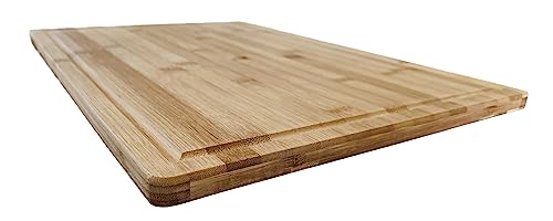 Extra Large Organic Bamboo Cutting & Charcuterie Board with Juice Groove & Reversible