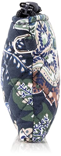 Vera Bradley Women's Women's Cotton Coin Purse, Java Navy Camo - Recycled Cotton, One Size