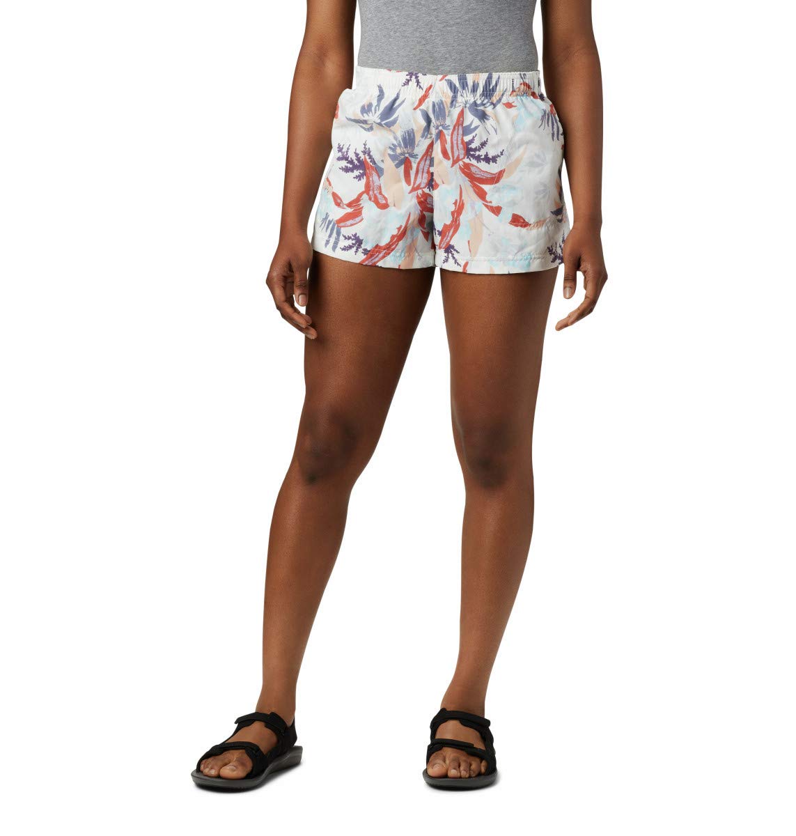 Columbia Women's Standard Sandy River II Short, New Moon Magnolia Print, X-Large x 5" Inseam