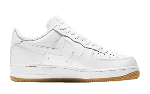 Nike Men's Air Force 1 Low Shoe, White/White-gum Light Brown, 10