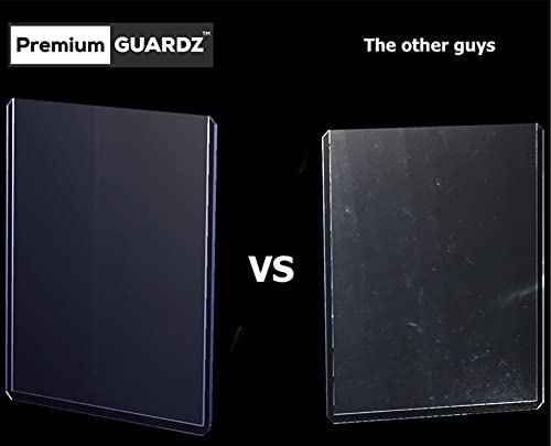 Premium Ultra Clear 3x4 Top Loaders for Cards and Soft Sleeves, Made for Standard Sized 35pt Collectible Cards, Set Includes 100 Toploaders and 100 Penny Sleeves | Premium Guardz