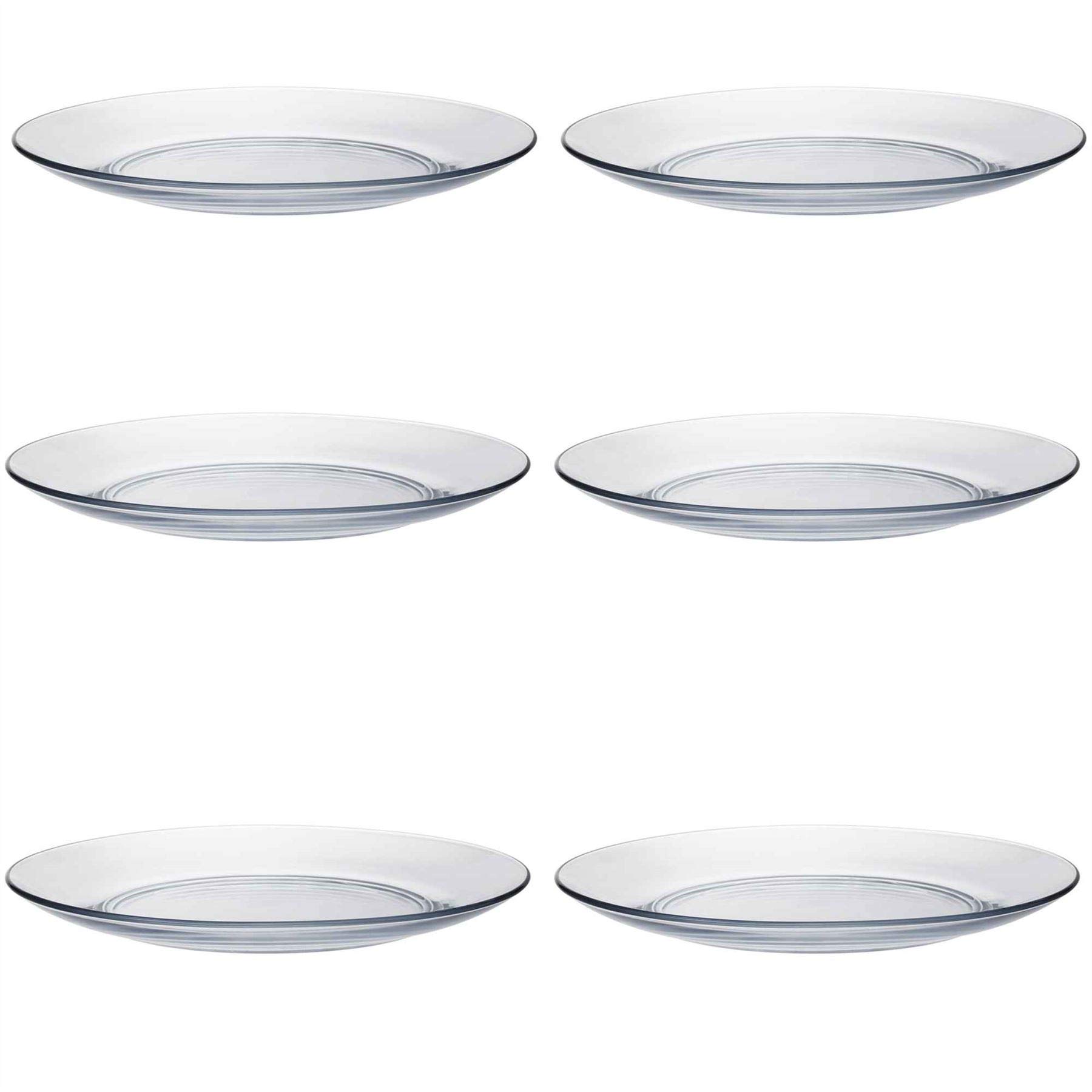 Duralex Lys Clear Glass 11 Inch Dinner Plate, Set Of 6