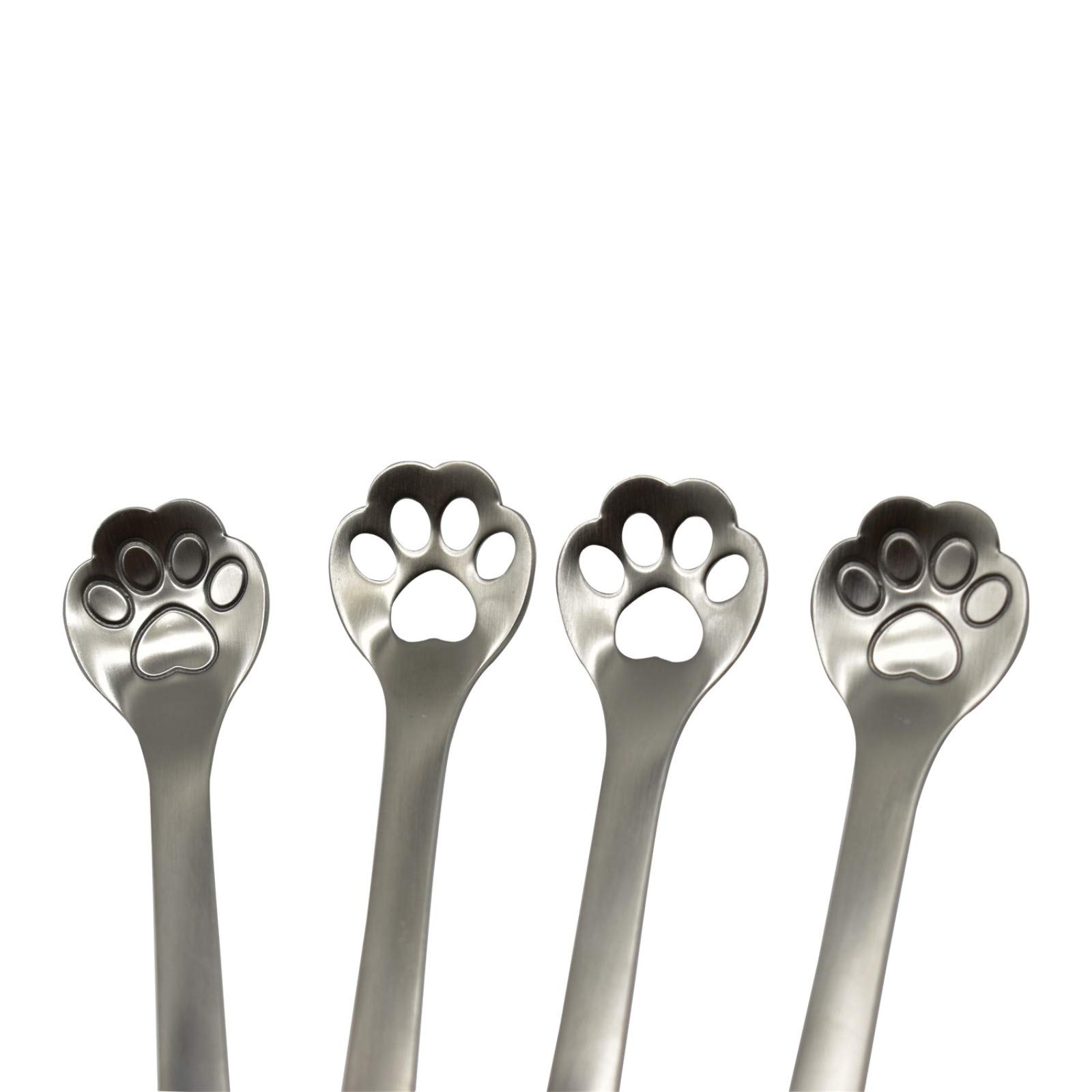 Maydahui 6PCS Cat Paw Spoon Hollow Out Coffee Spoons 5.8 inch 18/10(304 )Stainless Steel Teaspoon for Dessert Ice-cream Stirring Home Kitchen Restaurant