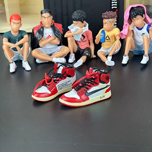 IMPORTUNK 1 pair ONLY Sneaker Keychain Jordan Retro 1 shoes Bulls star for mens and women Jordan's