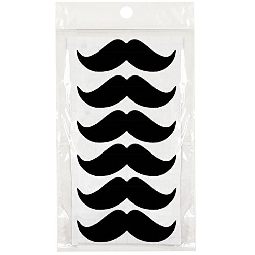 Wrapables Set of 30 Chalkboard Labels/Chalkboard Stickers for Organizing, Labeling, Gift Tags, Drink/Wine Markers, and Weddings - 3.54" x 1.14" Mustache