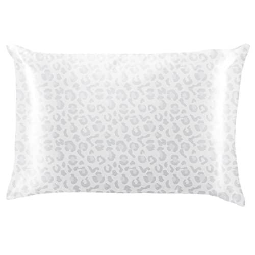 Lemon Lavender Luxe Silky Satin Patterned Pillowcase for Skin and Hair 28" x 20": Elevate Your Beauty Sleep and Hair Care Routine - Cat Nap (Queen)