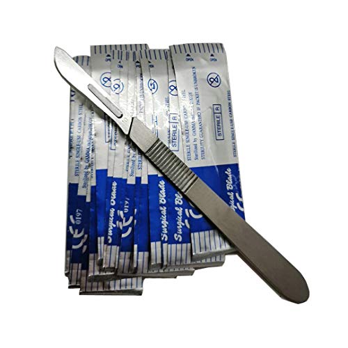 Modelcraft Tool Hobby Knife Set with No 10 and 23 (10 Each) Sterile Scalpel Blades for Cutting Materials Paper Leather,DIY Art,Modelling,Dissection,Podiatry,Electronics Repair,Surgery,Laboratories