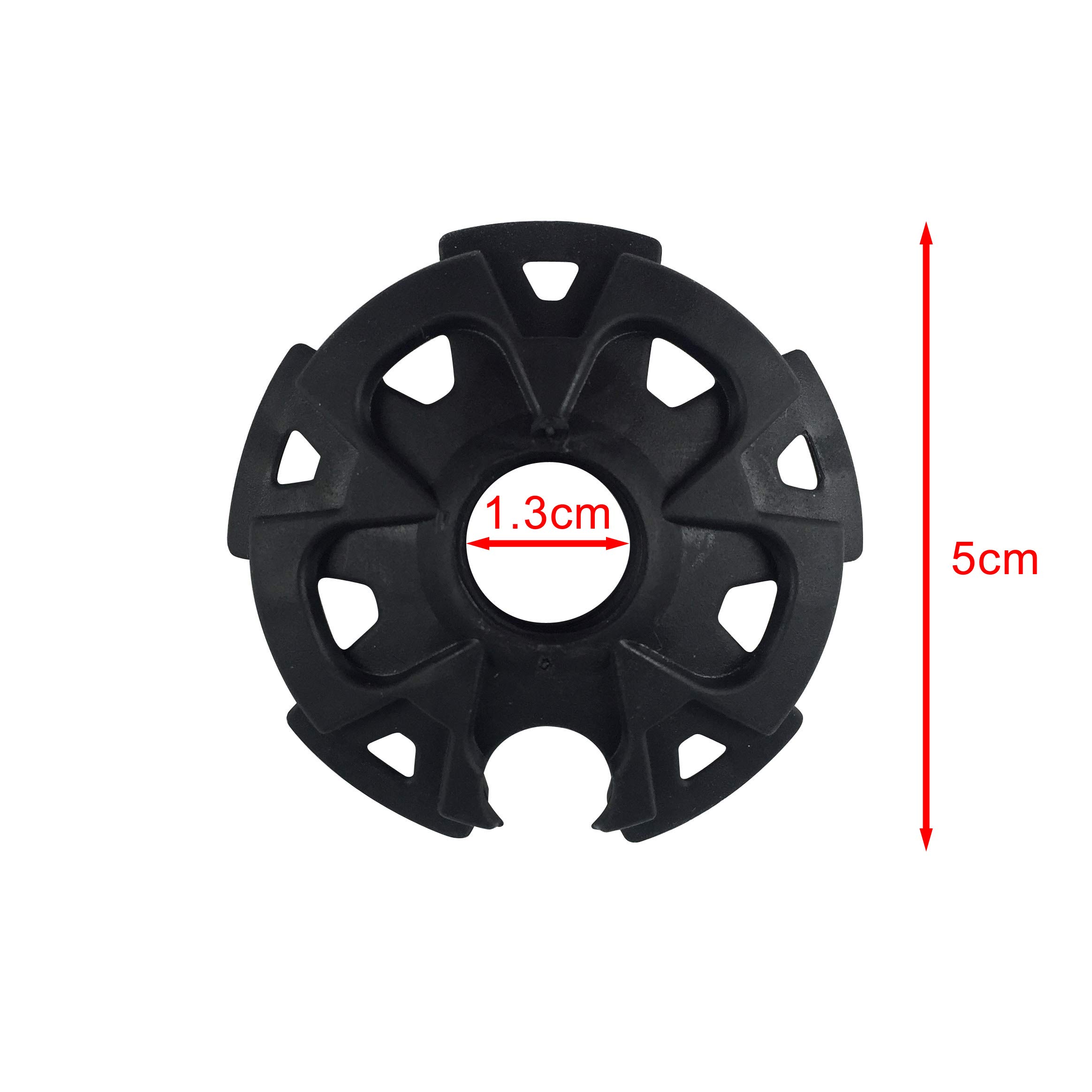 CarePerf Replacement Snow Basket for Ski Pole - Removable Rubber Snowflake for Trekking Poles - Ski Pole Tips Set