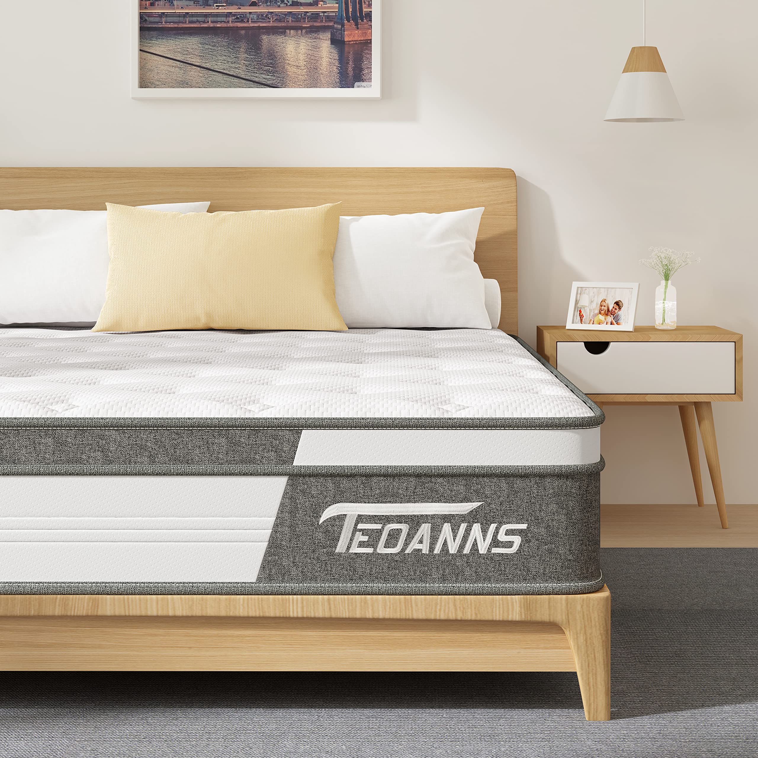 Full Size Mattress, 10 Inch Memory Foam Mattress Bed in a Box, Hybrid Mattress Full Size for Pressure Relief & Supportive, CertiPUR-US, 100 Nights Trial